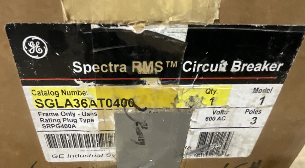 GE SPECTRA RMS G FRAME SGLA36AT0400 3 pole 400 Amp 600 Volt NFP — G-Cor ...