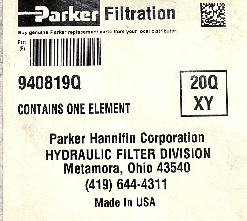 GENUINE PARKER 940819Q Medium Pressure Spin-On Filter — G-Cor Automotive