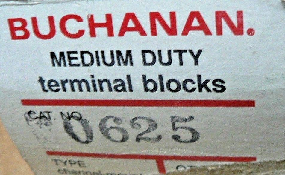 BUCHANAN MEDIUM DUTY SECTIONAL TERMINAL BLOCKS 600V P/N 0625 (BOX OF 1 ...