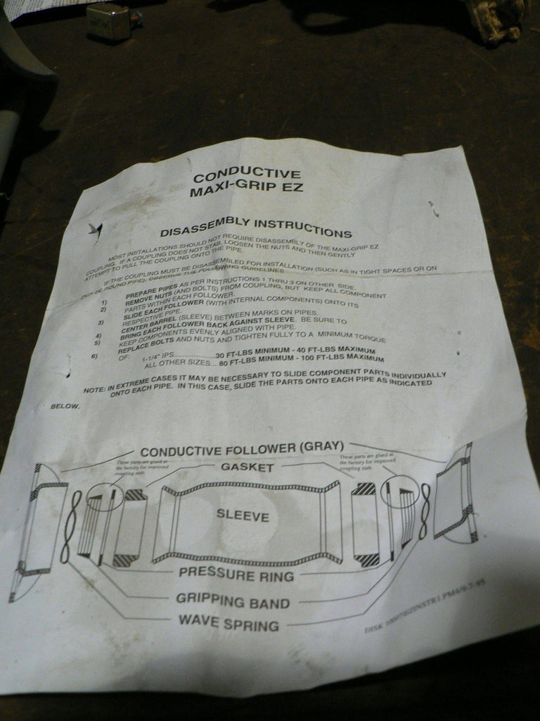 CONDUCTIVE MAXI-GRIP 3-1/2 X 10 Maxi-Grip 3 Straight Coupling EZ39A7UM ...