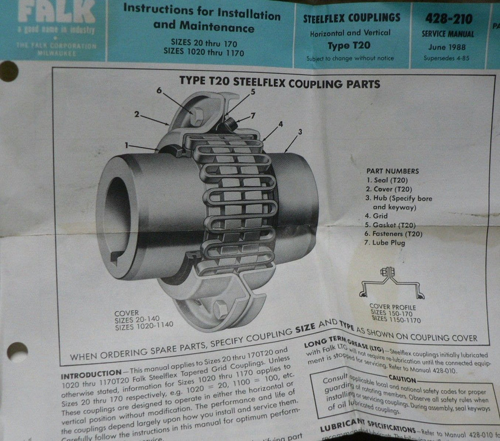 FALK TYPE T20 STEELFLEX COUPLING — G-Cor Automotive