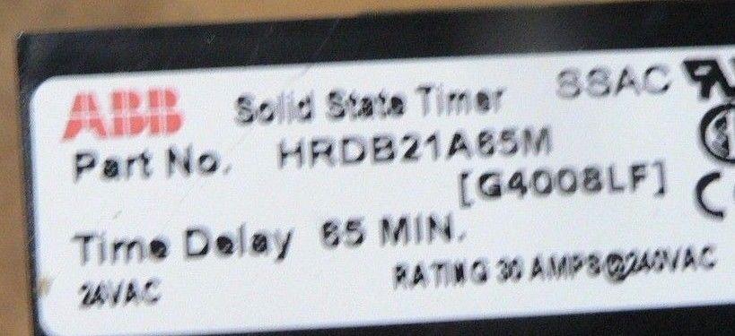 ABB SOLID STATE TIMER HRDB21A65M — G-Cor Automotive