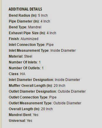 WALKER UNIVERSAL EXHAUST PIPE 41378 DIAM. 4 BEND RADIUS 5 — G-Cor ...