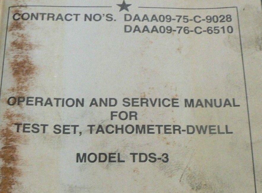 SIMPSON TDS-3 DWELL TACH TACHOMETER TEST SET TDS MILT45568 — G-Cor ...