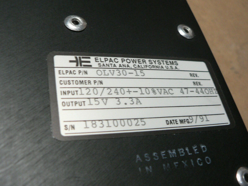 Elpac Power Systems OLV30-5 — G-Cor Automotive